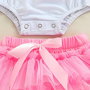 Newborn Baby Girl 1st Birthday Outfits Boho Lace Romper Dress Long Sleeve Bodysuit Jumpsuit Infant Tutu Dress Clothes Sets (A1 White, 9-12 Months)