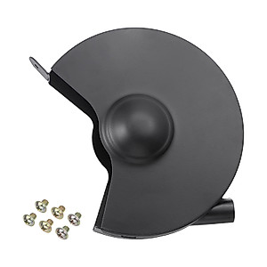 HARFINGTON Bench Grinder Wheel Inner and Outer Right Guard Cover 9.84" Carbon Steel Right Guard Cover Shroud Set with Screw for Bench Grinder Polisher, Black