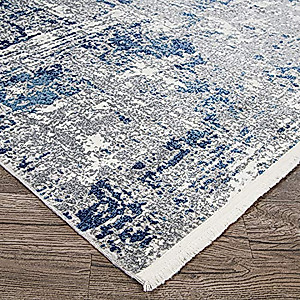 Couristan Marblehead Breccia Area Rug, 7'10" x 10'3", Blue Grey