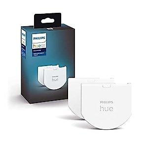 Philips Hue Wall Switch Module, Keeps Hue Smart Lights Reachable When Switch is Off (White 2-Pack), Requires Hue Lights and Hue Bridge