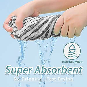 Unaikoo 2 Pack Microfiber Hair Drying Towels, Super Absorbent Turban Hair Towel Cap, Quick Dry Head wrap with Bow-Knot Shower Cap for for Curly, Long, Thick Hair & Wet Hair (Purple & Grey)