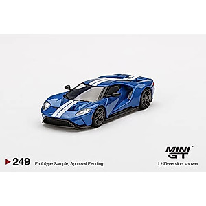 Mini GT 1:64 Ford GT (Liquid Blue) #249 - MIJO Exclusive USA Limited