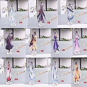 Mo Dao Zu Shi Acrylic Stand Figure Wei Wuxian LAN Wangji Jiang Cheng Action Figures Collection Desktop Standing Card Figure Model Toys(E)