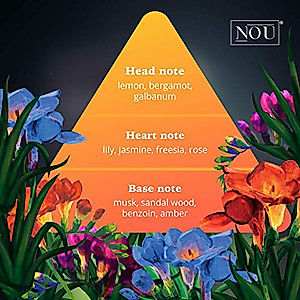 NOU Freesia Perfume – Floral Perfume with Sweet Citrus and Smoky Notes – Natural Perfume for Women with Essential Oils – Fresh Smelling Perfume Freesia Perfume for Women – 1.7 fl oz EDP