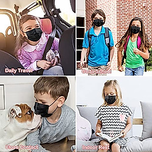 Black Disposable Face Masks, 100 Pack Black Masks Disposable, Disposable Face Masks for Adults