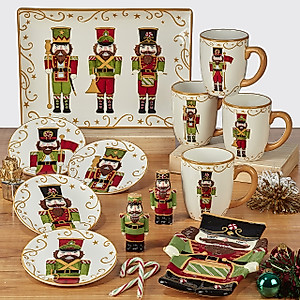 Certified International Holiday Magic Nutcracker 9" Dessert/Salad Plates, Multicolor, Medium, Set of 4