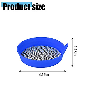 zipelo Bling Car Cup Coaster, 2 Pack Universal Vehicle Anti-Slip Cup Holder Insert Coasters, Crystal Rhinestone Silicone Shockproof Drink Mat, Car Interior Accessories (Blue/White Crystal)