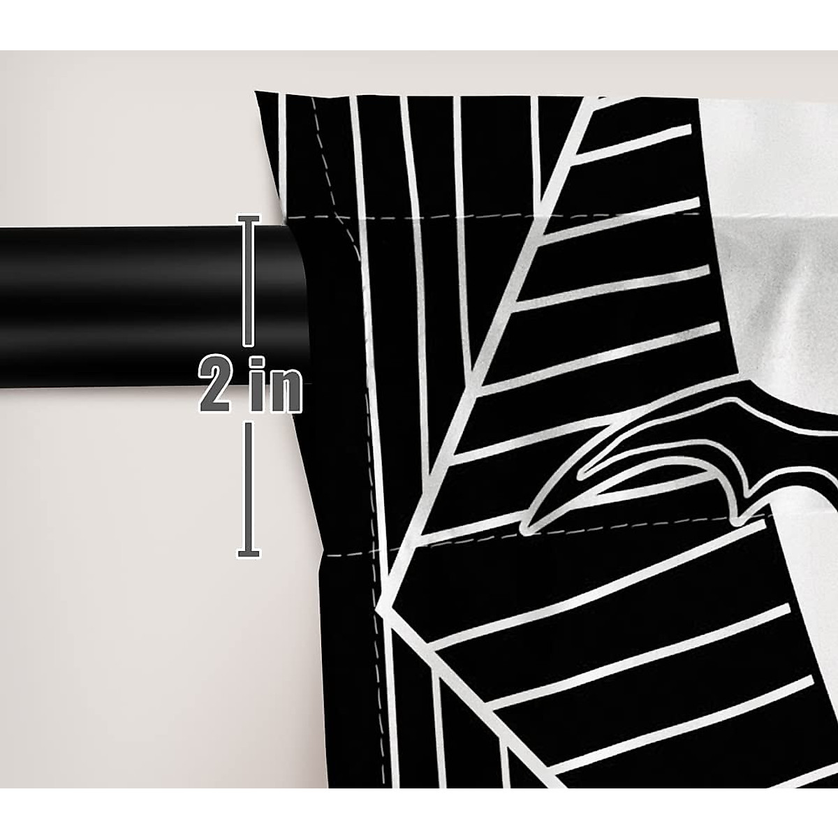 Allenjoy Halloween Nightmare Theme Window Curtain for Boy Girl Kids Baby Living Room Bedroom Nursery Toddler Home Office Party Decor Decorations Durable Fabric Machine Washable 82 in x 84 in