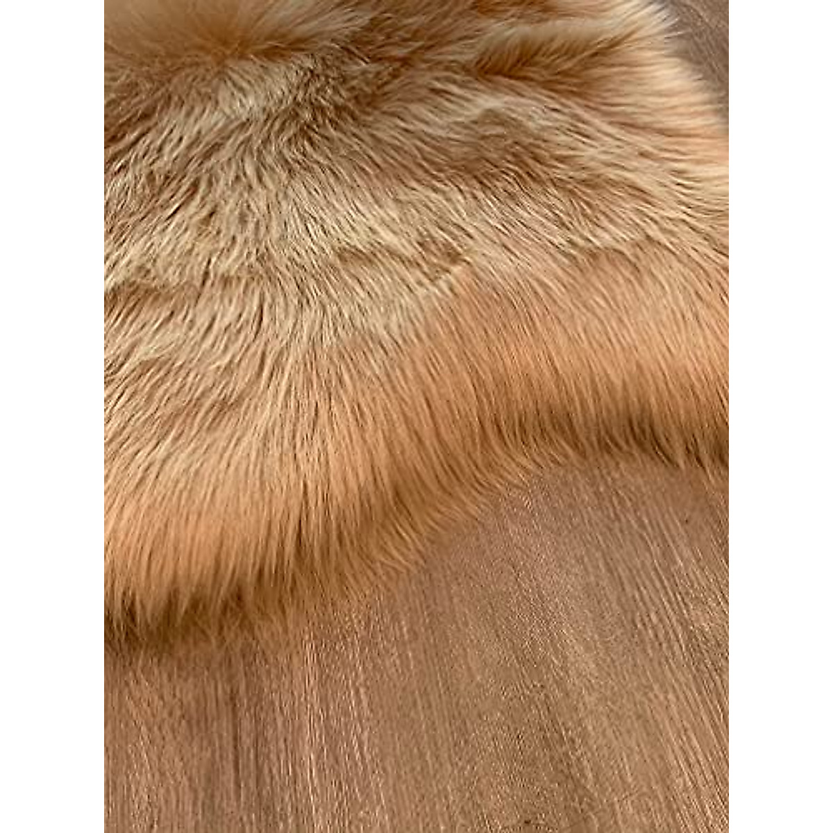 LAMBZY Faux Sheepskin Super Soft Hypoallergenic Silky Shag Rug for Living Room, Kids Room, Sofa (Quarto 4 Pelts 4'x6', Beige)