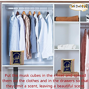 bonballoon 1pcs Islamic Fragrance Perfume Jamid Natural Organic Musk Amber Solid Alcohol Free Arabian Arab Cube Halal