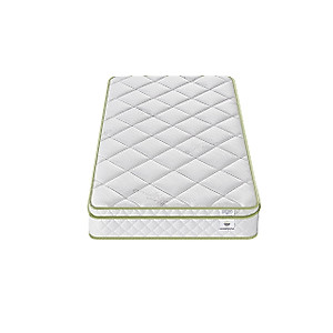 King Size Mattress - 8 Inch Cool Comfort Foam & Spring Hybrid Mattress with Breathable Organic Cotton Cover - Quilted Foam Plush Euro Pillow Top - Rolled in a Box - Oliver & Smith