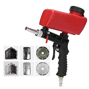 90PSI Pneumatic Sand Blaster Gun Kit, Sandblasting Machine Industrial Adjustable Portable Hand Held Sand Blaster