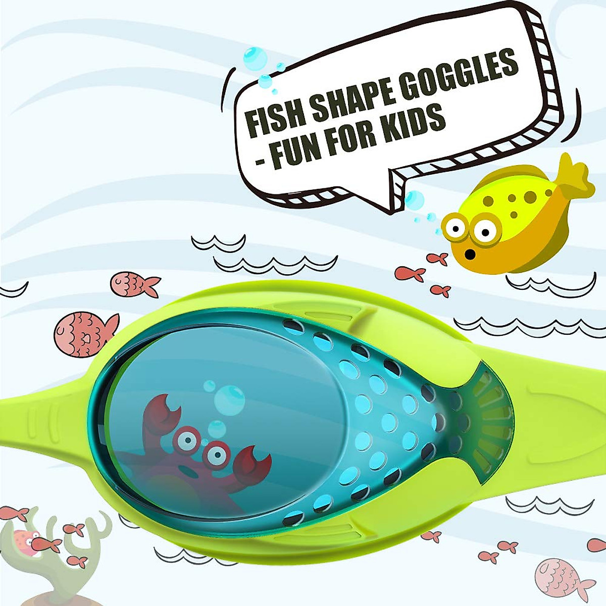 OutdoorMaster Kids Swim Goggles 2 Pack - Quick Adjustable Strap Swimming Goggles for Kids - D