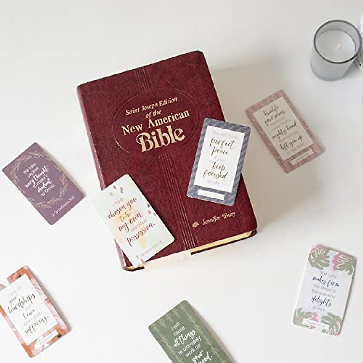 bloom daily planners Writefully His Prayer Card Deck (Pack of 30) - Inspirational Christian Bible Verses for Women - Scripture Encouragement Mini Quote Cards - Assorted Designs - 2” x 3.5”