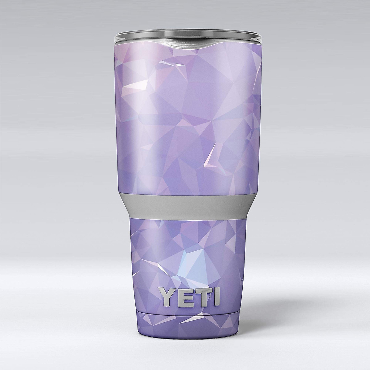 Design Skinz Light Purple Geometric V13 - Skin Decal Vinyl Wrap Kit Compatible with The Yeti Rambler Cooler Tumbler Cups