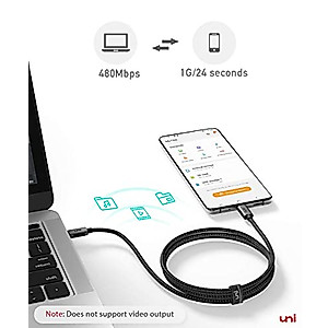 USB C to USB C Cable, uni 100W Type C to Type C Fast Charging Cable [20V/5A] Braided USB C Cable for MacBook pro, iPad pro, Dell 10ft/3 Meters 2 Pack