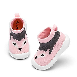 Engtoy Baby Shoes Baby Sock Shoes Baby Walking Shoes Infant Non-Slip Breathable Slippers with Soft Rubber Sole Baby Boys Girls Slip On Sneakers