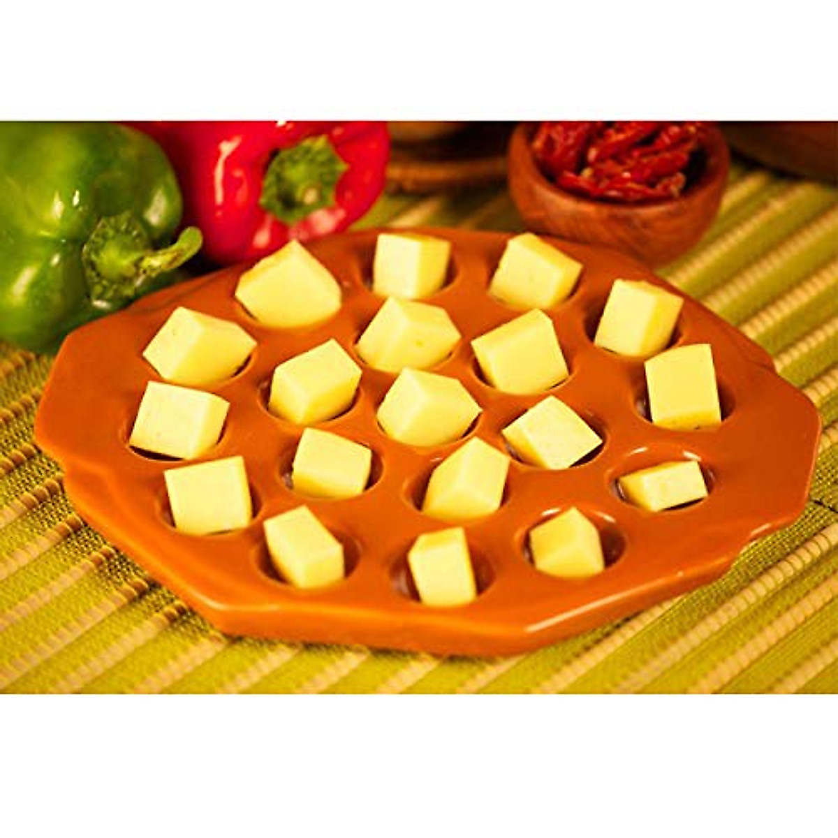 EZ-Melter Ceramic Microwave, Oven and Grill Safe Cheese Provoletera & Serving Platter