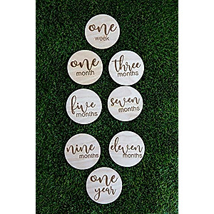 Baby Milestone Wood Circles