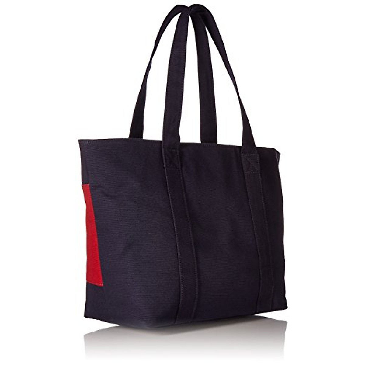 Tommy Hilfiger womens Canvas Tote Shoulder Handbag, Navy, One Size US