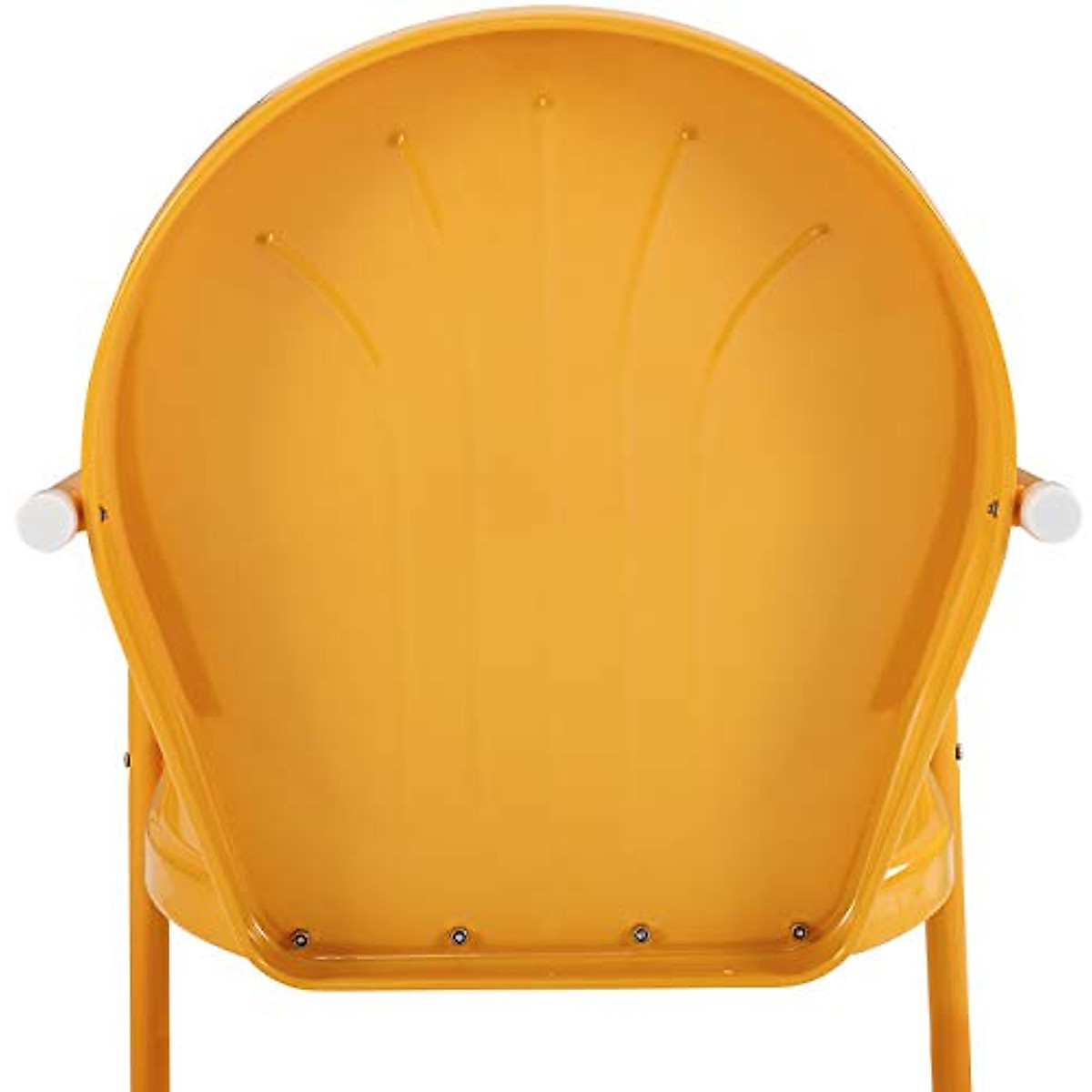 Crosley Furniture Griffith Outdoor Chair, Retro Metal Patio Chairs for Dining, Porch, Deck, Balcony, Tangerine