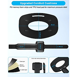 TRANSNOVO Compatible with Oculus Quest 2 Head strap, VR Accessory for Meta Quest 2, One-Button Retractable Lightweight Elite Strap,Enhanced Comfort Support and Gaming Immersion in VR —— White Button