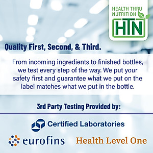 Health Thru Nutrition NAC N-Acetyl-Cysteine 600mg 60 Capsules | Vegan Certified | The Purest NAC Supplement | Supports Healthy Lung, Liver Functions & Cellular Health | Non-GMO Soy & Gluten Free