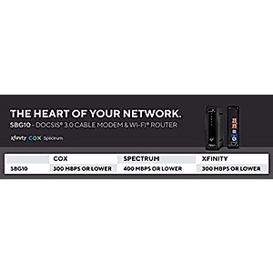 arris surfboard ac1600 dual band router with 16x4 docsis 3.0 cable modem black (Renewed)