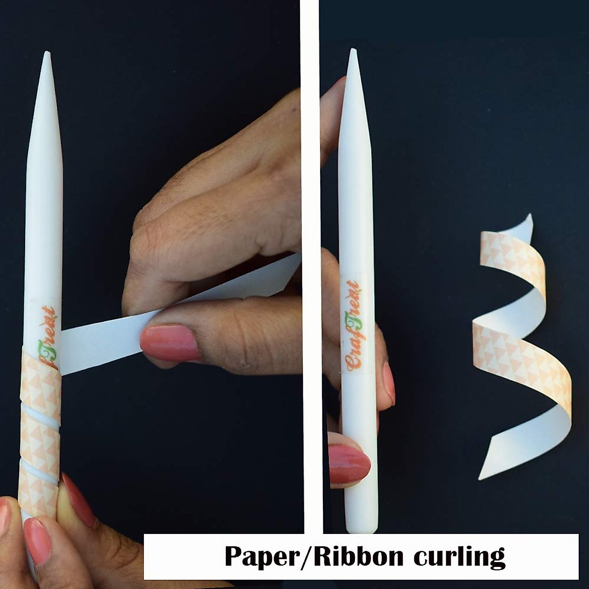CrafTreat Teflon Pencil Bone Folder and Scoring Tool - Paper Creasing Tool - Paper Scorer for Paper Crafting, Origami, Bookbinding, Scrapbooking - Smooth, Non Stick,Ergonomic Craft Tools