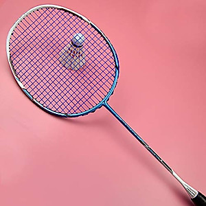 LANGNING Badminton Rackets Set of 2, Upgrade Carbon Lightweight Aldult Badminton Racket for Professional Athletes Training and Competition (3bells)