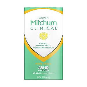 Mitchum Women's Deodorant by Mitchum, Clinical, Soft, Solid Antiperspirant Deodorant, Pure Fresh, 1.6 Oz (Pack of 1)
