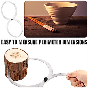 2 Pieces Double Ended Bowl Caliper Wood Turners Calipers Woodturning Calipers for Measuring Thickness Diameter, 6 to 7.9 inches
