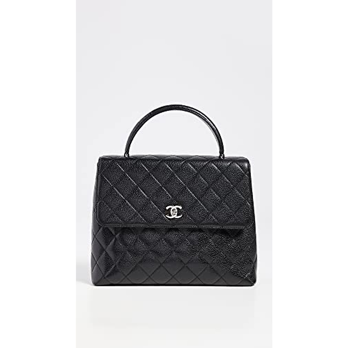 CHANEL Women's Pre-Loved Jumbo Kelly Flap, Caviar, Black, One Size
