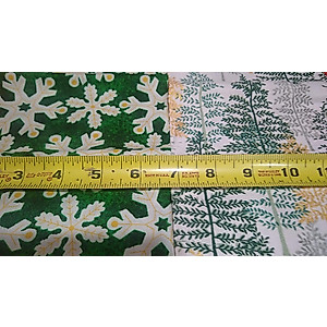 Fat Quarter Fabric Bundle Set 5 (1/4 Yard) Pinecones Evergreens Winter Trees Stack