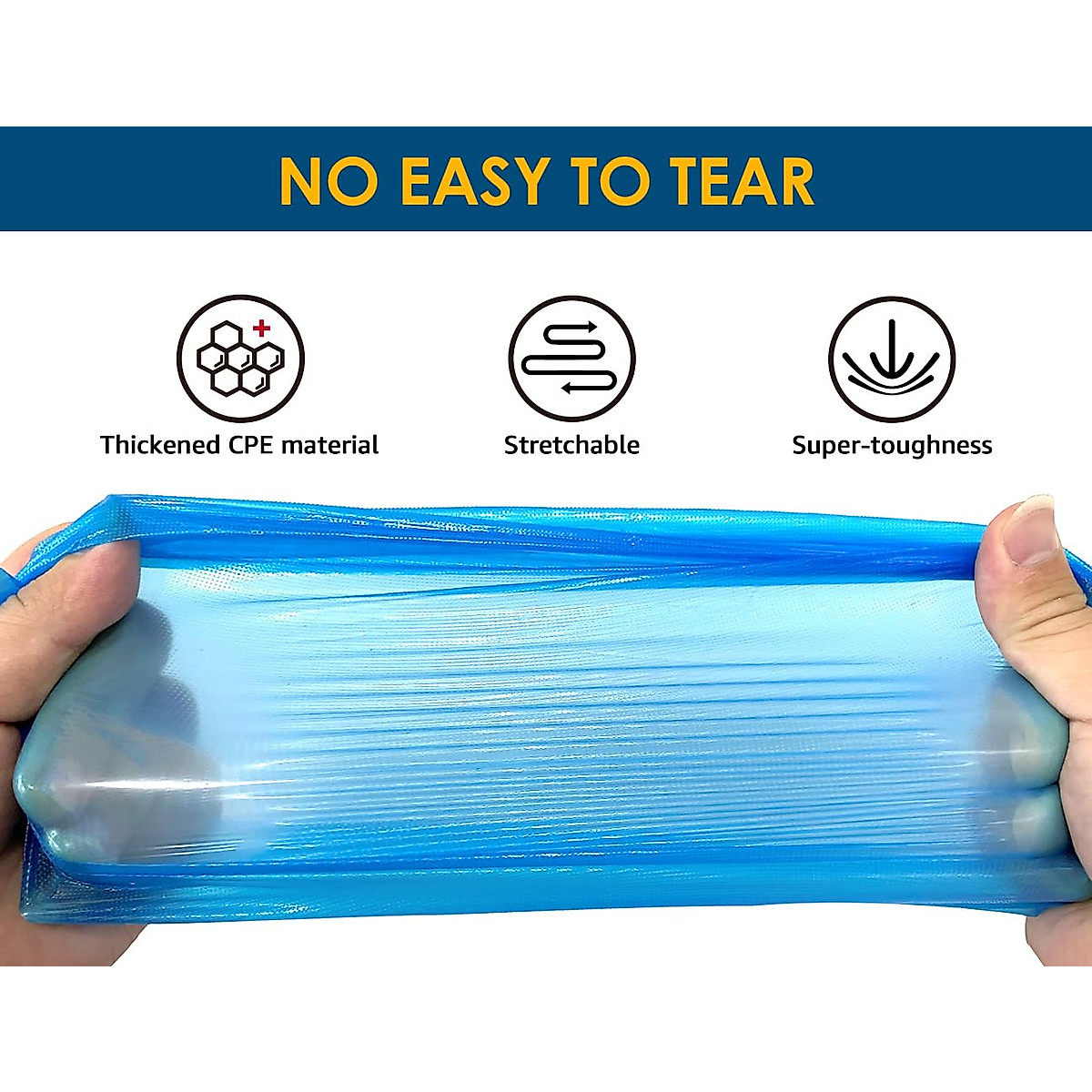 Shoe Covers Disposable Non Slip -100 Pack(50 pairs) 15.7'' Hygienic Foot Booties Covers Disposable Recyclable Waterproof Shoe Booties for Indoors, Fits Large Size Up to US Men's 11 & US Women's 13