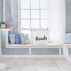 GIRVEM Books Storage Basket, Organizer Box for Baby, Kids or Pets - Storage Bins