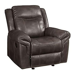 Acme Furniture Leather Motion Recliner with Tight Back and Seat, Brown