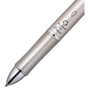 PILOT Dr. Grip 4+1, 4 Color 0.7 mm Ballpoint Multi Pen & 0.5 mm Mechanical Pencil - Champagne Gold Body (BKHDF1SFN-CG)