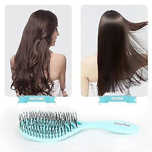 CANDYBRUSH Wet Brush Detangling Hair Brush Large Maze Style Detangler Hair Brush Ultra-Soft Bristles Vented Design For Curly Straight Women Men Kids Toddlers Wet and Dry Hair Blue