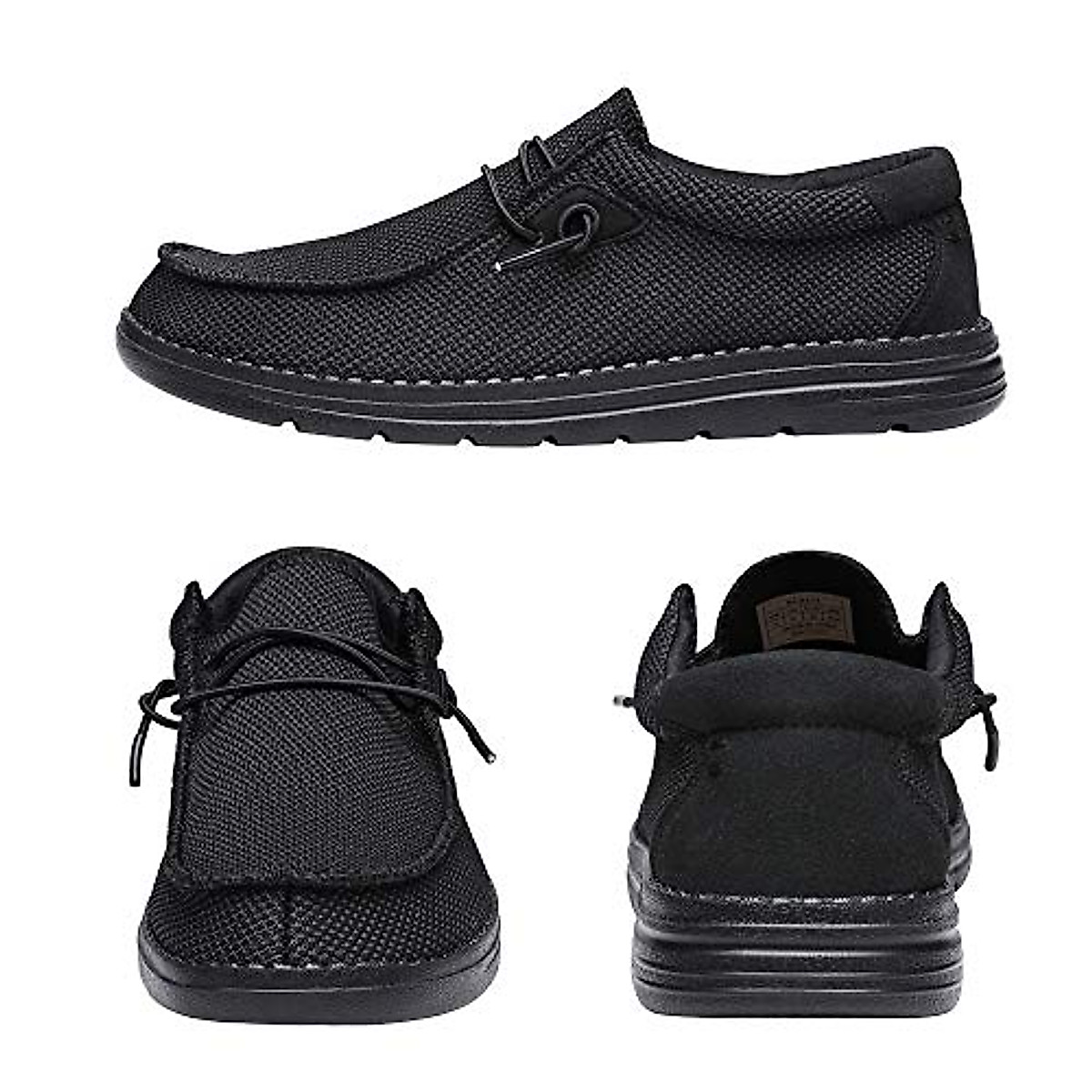 Bruno Marc Men's Breeze Slip-on Stretch Loafers Casual Shoes Lightweight Comfortable Boat Shoe 1.0,Black,Size 10 US