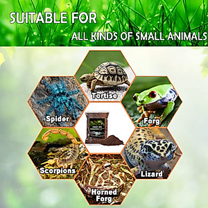 BNOSDM Reptile Soil Substrate Fluffy Small-Strand Reptile Substrate and Snake Bedding Clean Natural Terrarium Bedding for Lizards Snakes Tortoises Tarantulas