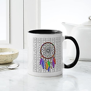 CafePress Dreamcatcher Rainbow Feathers Mugs Ceramic Coffee Mug, Tea Cup 11 oz