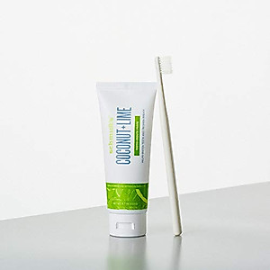 Schmidt's toothpaste With Vitamins and Botanical Extracts, Coconut + Lime, Helps Whiten Teeth, Fluoride Free 4.7 oz 6 Count
