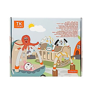 TUMAMA Car Seat Toys for Babies 0-6 Months, Stroller Toys for Infant 0-6 Months, Newborn Sensory Hanging Rattle Arch Toy with Butterfly Elephant Owls,Musical Toy for Baby 6-12 Months