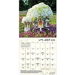 Fairy Houses 2023 Wall Calendar by Sally Smith | 12" x 24" Open | Amber Lotus Publishing