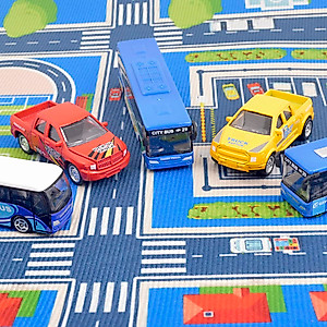 Ailejia Die Cast Metal Toy Cars Set of 5, New York City Bus and Vehicle for Boys Girls Birthday Gift
