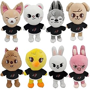 YJYP Cute Cartoon Plush Dolls Felix Hyunjin Bnagchan Changbin Home Sofa Desk Decor Souvenir