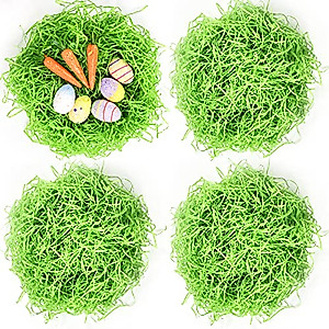 1/2 LB Easter Grass Basket Filler Recyclable Paper Shred for Easter Basket Filler Creative Eggs Decor Gift Wrap Crinkle & Filler Paper