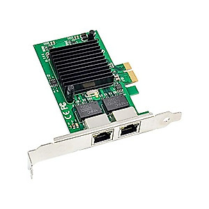 X-MEDIA XM-NA3821 PCI-E 2-Port Dual 10/100/1000Mbps Gigabit Ethernet PCI Express (PCIe x1) Server Network Card/Network Adapter, Intel 82575 Chipset, Windows 10 & Linux Supported