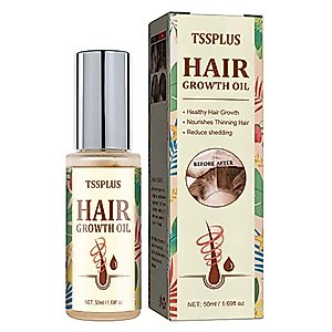 TSSPLUS Hair growth rapid, Hair growth serum,hair growth oil, hair loss treatments, hair oil for dry damaged hair and growth, Hair Growth Serum for Thicker longer fuller healthier hair ,Biotin & Castor oil & Rosemary Oil v2 (#01 Pack of 1)